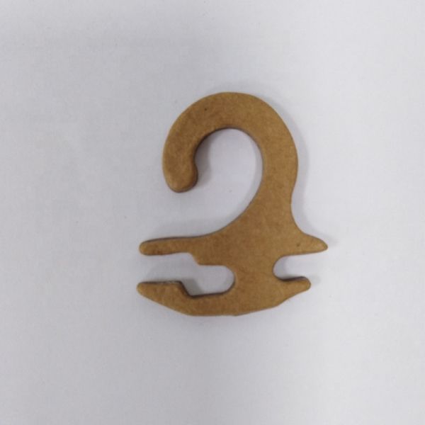 Quality Degradable Recycled Kraft Paper J Shape Hook for Socks Hat Glove Packaging for sale
