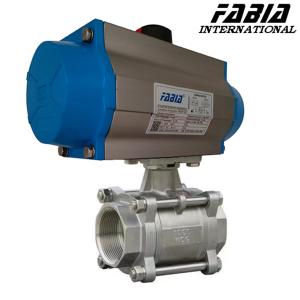 Quality Three Piece Pneumatic High Pressure Ball Valve 1/2