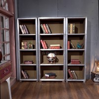 Quality Nidea #8010 Antique Style Industrial Aluminum Bookcase with 9 Shelves Multifunct for sale