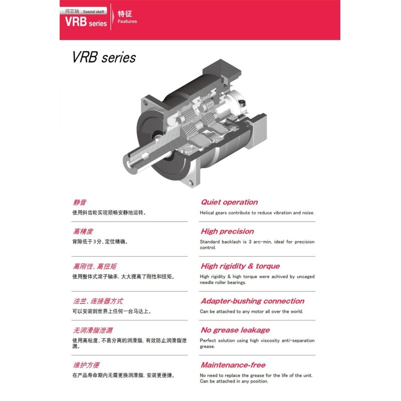 SHIMPO VRB gear reducer side view