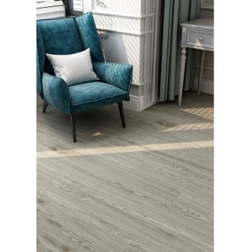 Quality 5mm SPC Flooring For Bathroom Cloudy Gray Oak Stone Composite Click GKBM SY for sale