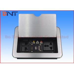 Quality Conference Room Table Electrical Outlets , Flip Up Desk Mounted Power Sockets for sale