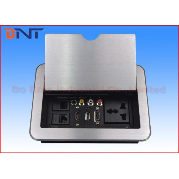 Quality Conference Room Table Electrical Outlets , Flip Up Desk Mounted Power Sockets for sale