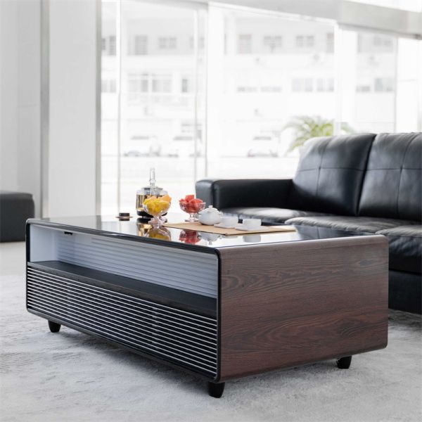 Quality Living Furniture Modern Coffee Table with Refrigerator Speaker and Wireless for sale