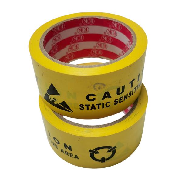 Quality SGS 50mmx22m ESD Protected Area Self Adhesive Warning Tape for sale