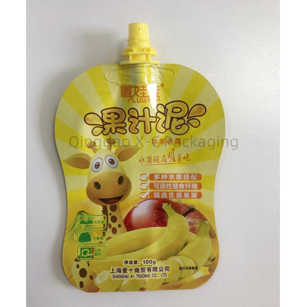 Quality Food Grade Custom Shaped Liquid Packaging Bags With Spout Recyclable for sale