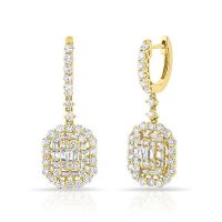 Quality White CZ Earrings 925 Sterling Silver Classic Style For Engagement And Wedding for sale