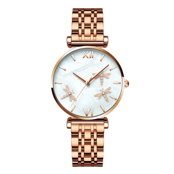 Quality 85g Women'S Stainless Steel Quartz Wrist Watch 3bar Waterproof for sale