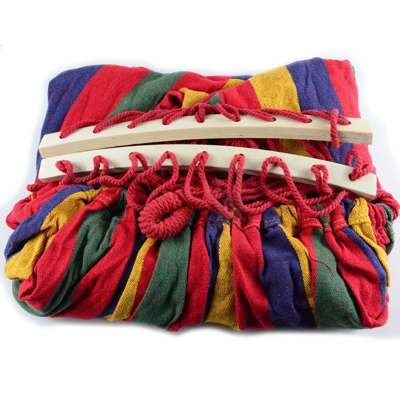 Outdoor 2 Person Camping Nylon Hammock Portable Canvas Hammock