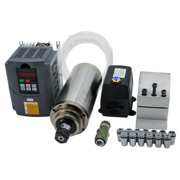 Quality Water Cooled VFD Cnc Spindle Motor Kits 3KW 220V 24000rpm ER20 Collets for sale
