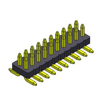 Quality Dual Row Pin Female Header Connector 2*3PIN To 2*50PIN SQ0.40mm for sale