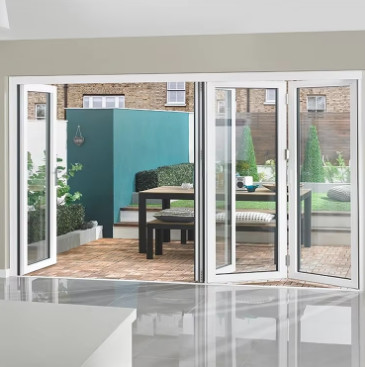 Quality Firm & Durable Weather Resistant Aluminum Folding Door with Multi-point Locking for sale