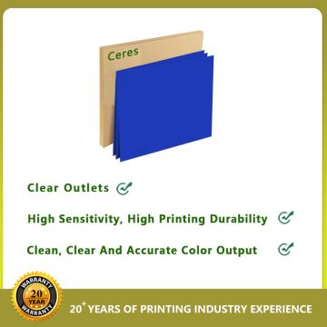Quality Ceres Aluminum Offset Printing Plates Ctcp Digital Uv Ctp Plate High Run Length for sale