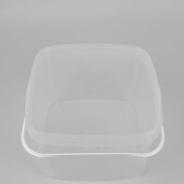 Quality 3 Liters Transparent Rectangular Plastic Bucket With ISO9001 for sale