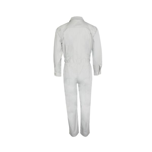 Quality 280GSM Twill 3/1 Flame Retardant Coverall Multi Pockets Light Gray for sale