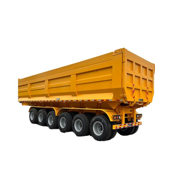 Quality Hydraulic Tipper Dumping Tipping End Dump Semi Trailers 120T Max Payload Air for sale