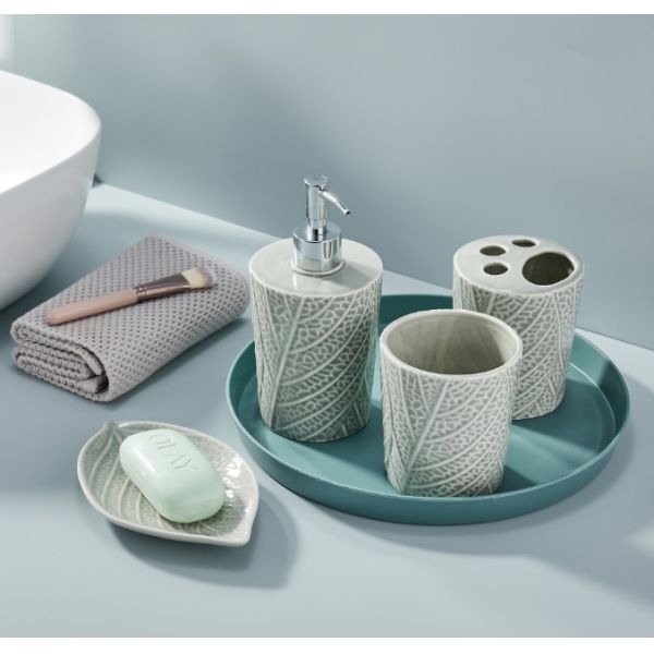 Quality Toothbrush Holders,Ceramic Bathroom Accessories Set,Thanksgiving Day Gift,Bathroom Decor, Soap Dispenser Bathroom,Hand P for sale