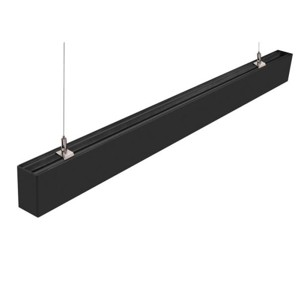 Quality Library Linear Suspension Lighting Black 0 - 10V Dimming 6000K 100 - 277V for sale