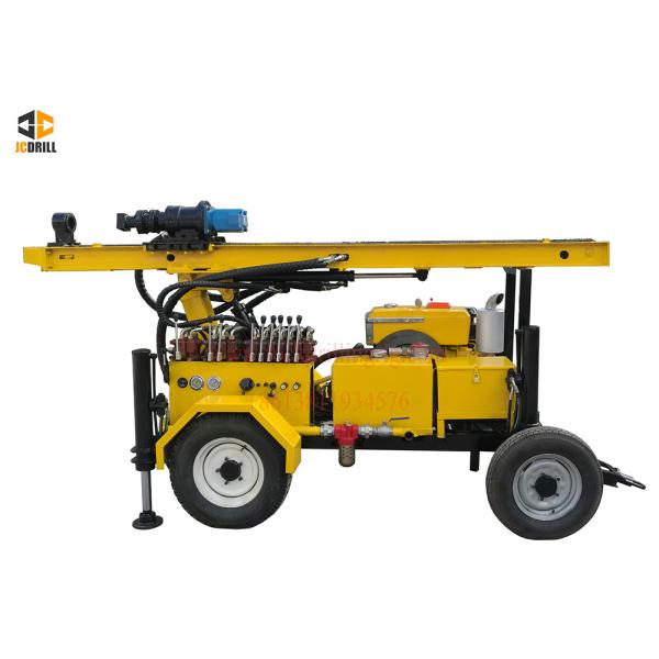 Quality Hydraulic 4 Wheels Dth Drilling Rig 110m Small Portable Type For Water Well for sale