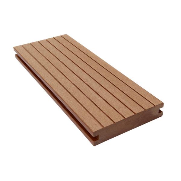 Quality Cedar Look Outside Solid Composite Deck Boards Anti UV 140*30mm for sale