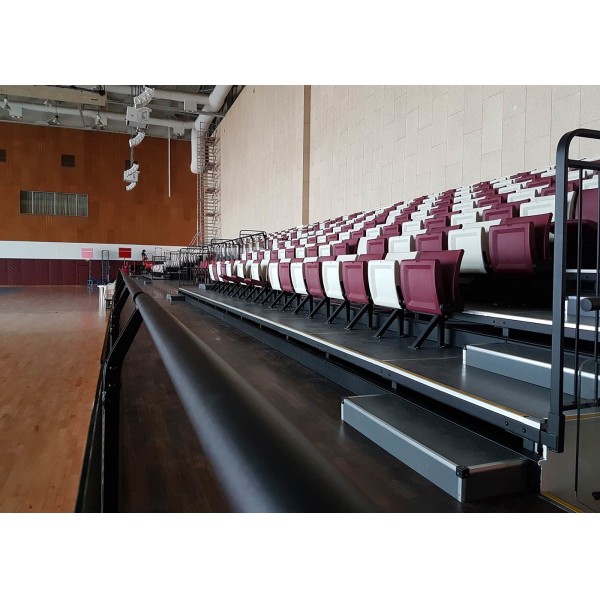 Quality Permanent Fixed Stadium Seating Indoor Riser Mounted For Sports Hall for sale