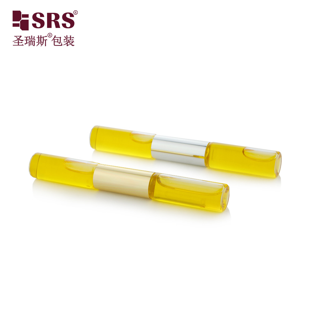 Quality SGB2-5ml+5ml Transparent Clear Double Ended Glass Bottle With Steel Ball For for sale