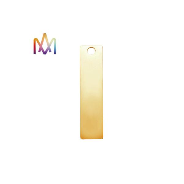 Quality 15x62.5mm Creative Keychains Rectangular Tags Engraved Charm Tags for sale