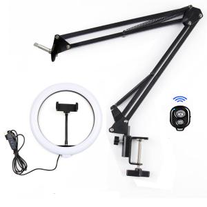 Quality Lazy Phone Holder 12W 3200K 10 Inch Foldable Ring Light for sale