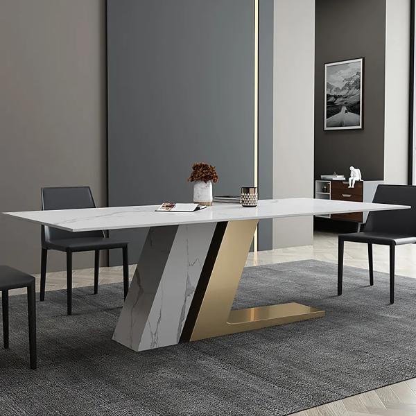 Quality Modern Light Luxury Sintered Stone Multifunctional Dining Table Chair Simple for sale