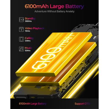 Quality ODM Ruggedized Unbreakable Android Phone 6100mAh for sale