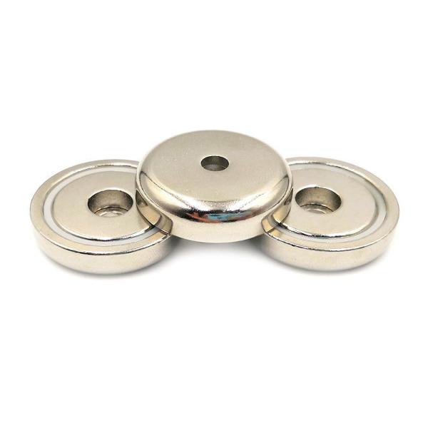 Quality UN-B16 UN-B75 Rare Earth Pot Magnets Disc Permanent Pot Magnet Lightweight for sale