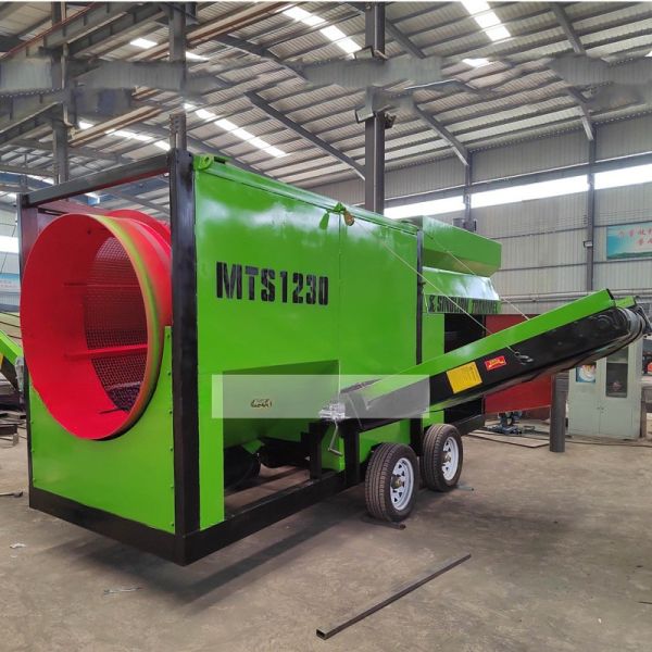 Quality Mobile Sawdust Firewood Wood Chips Sieve for Fertilizer Biomass Woodchip Screening for sale