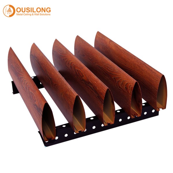 Quality Metallic Pressed Suspended Metal Ceiling Systems External Timber for sale