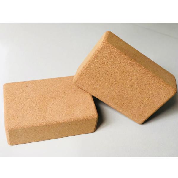 Quality Sustainable Yoga Brick Cork Blocks Portable Rectangular Rounded Edge for sale
