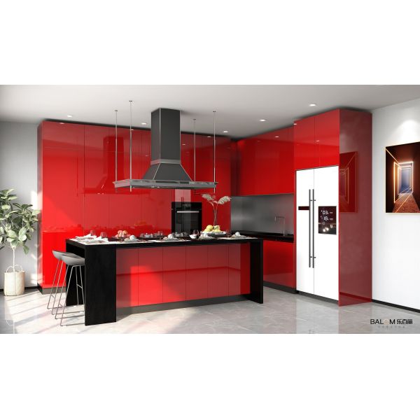 Quality Waterproof Fireproof Kitchen Cabinet with Solid Wood and Customizable Modular for sale