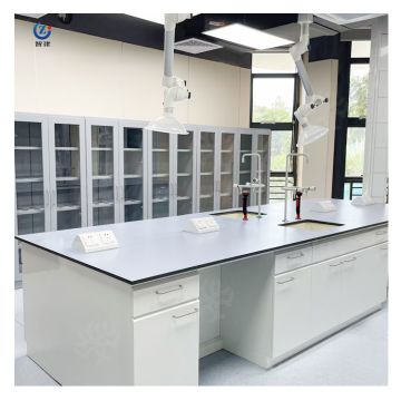 Quality Adjustable Height Lab Bench Table , Anti Alkali Hospital Laboratory Furniture for sale