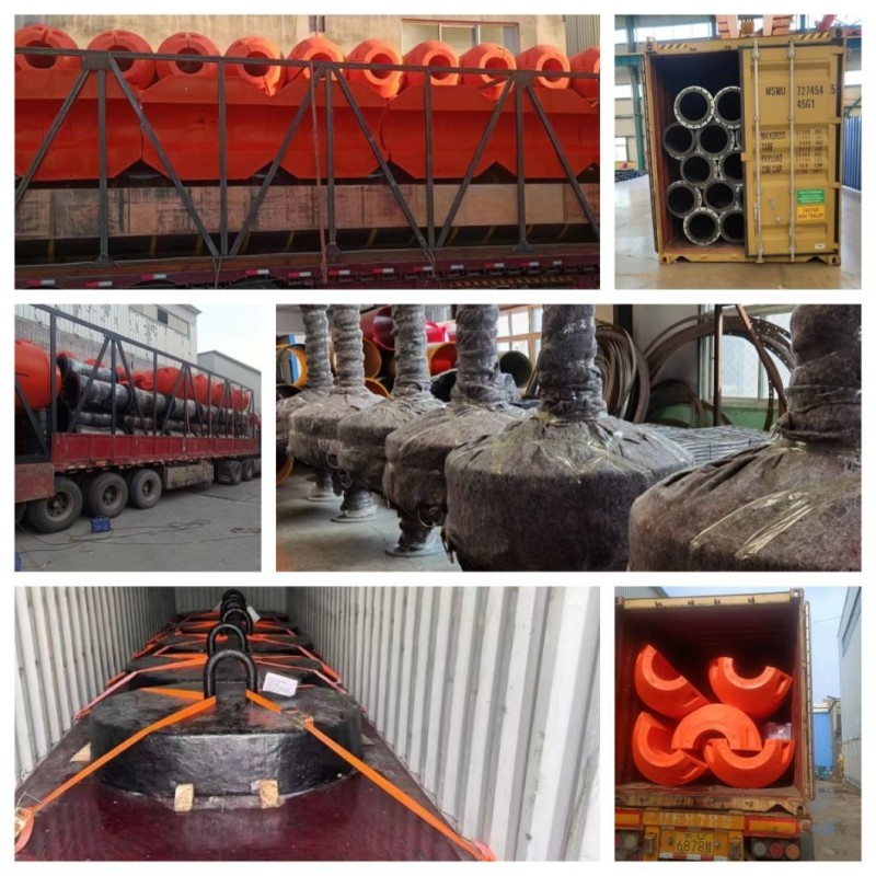Marine HDPE Pipe Floats Floater Buoys for Plastic Sand Discharge Dredging Pipeline