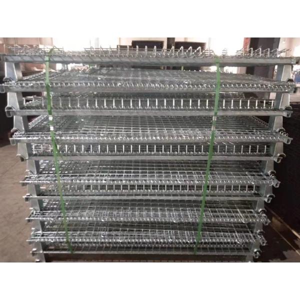 Quality Industrial Storage folding Wire Container Cage Metal Bin For Sale Stackability for sale