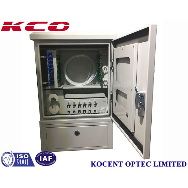 Quality Outdoor Fiber Optic Cross Connect Cabinet SMC Steel IP67 72 cores 96 cores 144 cores 288 cores for sale
