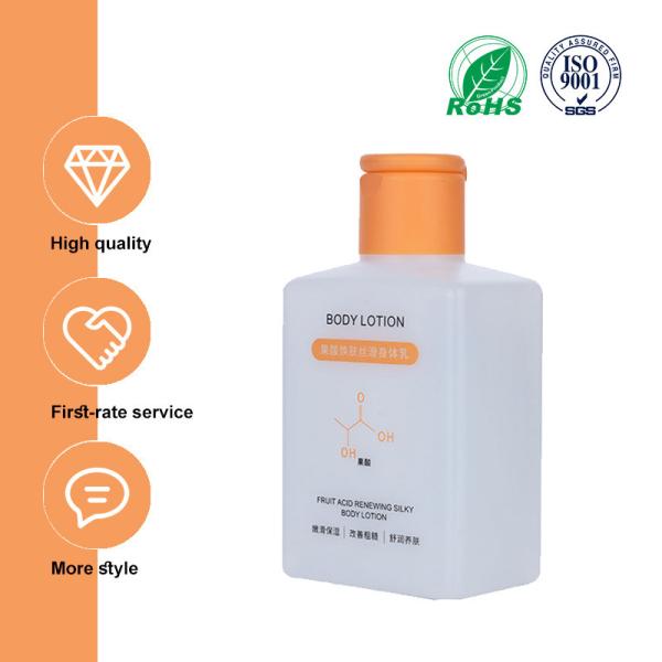 Quality 150ml white smooth bottle with orange cap for Shampoo Lotion Btttle for sale