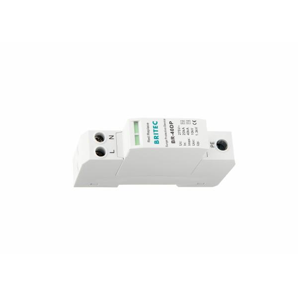 Quality 40kA 275V Single Phase 2P Type 2 + 3 Class II + III Surge Arresters BR-40DP 2P for sale
