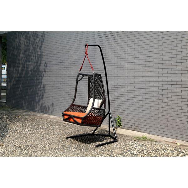 Quality Outdoor Hanging Rattan Egg Chair Table for Function Indoor / Outdoor Wicker Patio Egg Swing Chair for sale