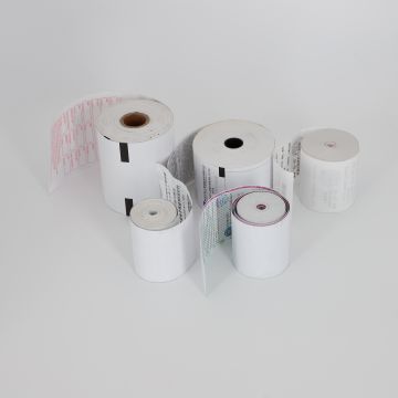 Quality Thermal ATM Cash Register Rolls with High Smoothness And Whiteness Black Image for sale