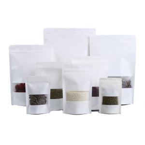 Quality OEM Paper Food Pouches Kraft Paper Ziplock Bags for Dry Nuts Storage for sale