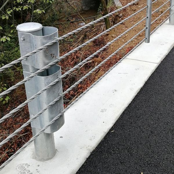 Quality Wire Rope Barrier Fences Safety Road Barriers Galvanized Powder Coated for sale