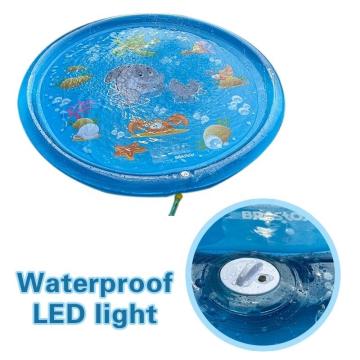 Quality LC Upgraded Shinning Outdoor Sprinkler Pad Unisex Flash Splash Pad With LED for sale