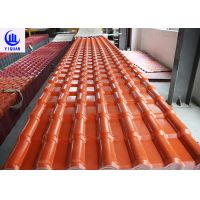 Quality Terracotta 219mm Wave Upvc Asa Synthetic Resin Roof Tile for sale