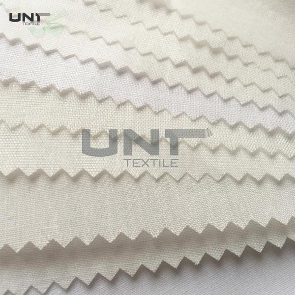 Quality Casual Shirt Polyester Interlining Fabric With Flat Coating HDPE for sale