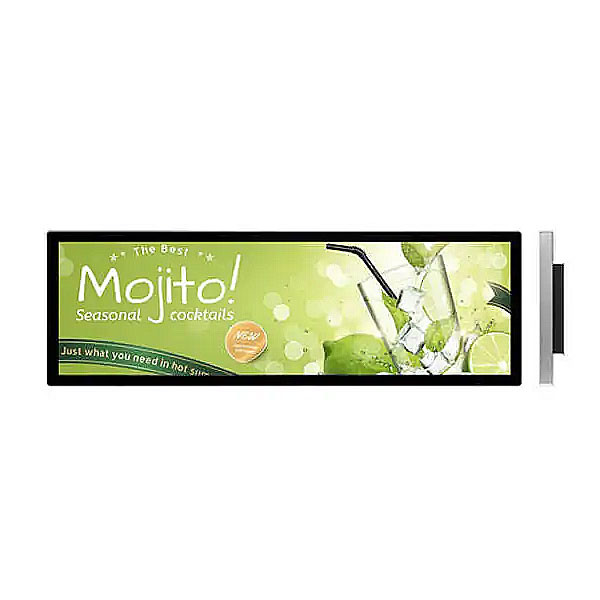 Quality 28 Inch Shelf Edge Bar LCD Display 300cd/M2 Brightness Multifunctional for sale