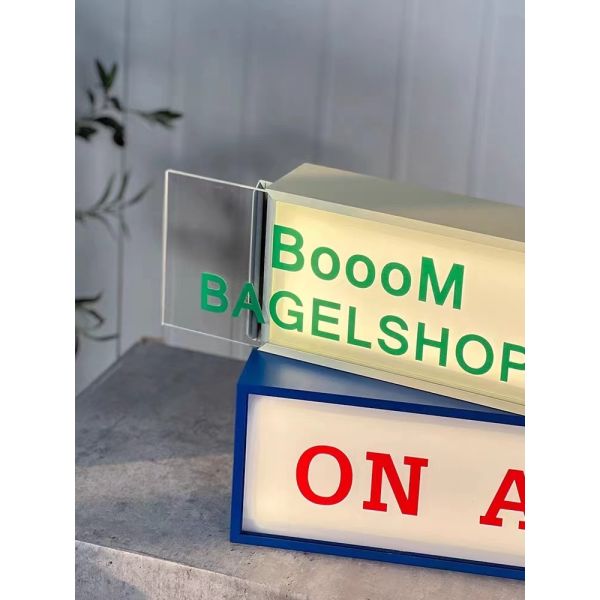 Quality Mobile charging store light box replaceable panel desktop logo signboard for sale